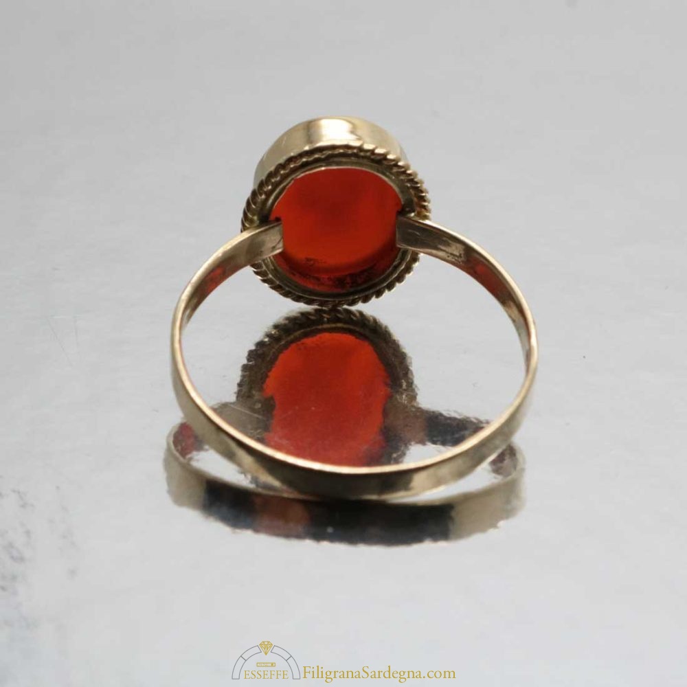 Anello corniola rossa piccola - Gioielli Sardi Filigrana Sardegna ...