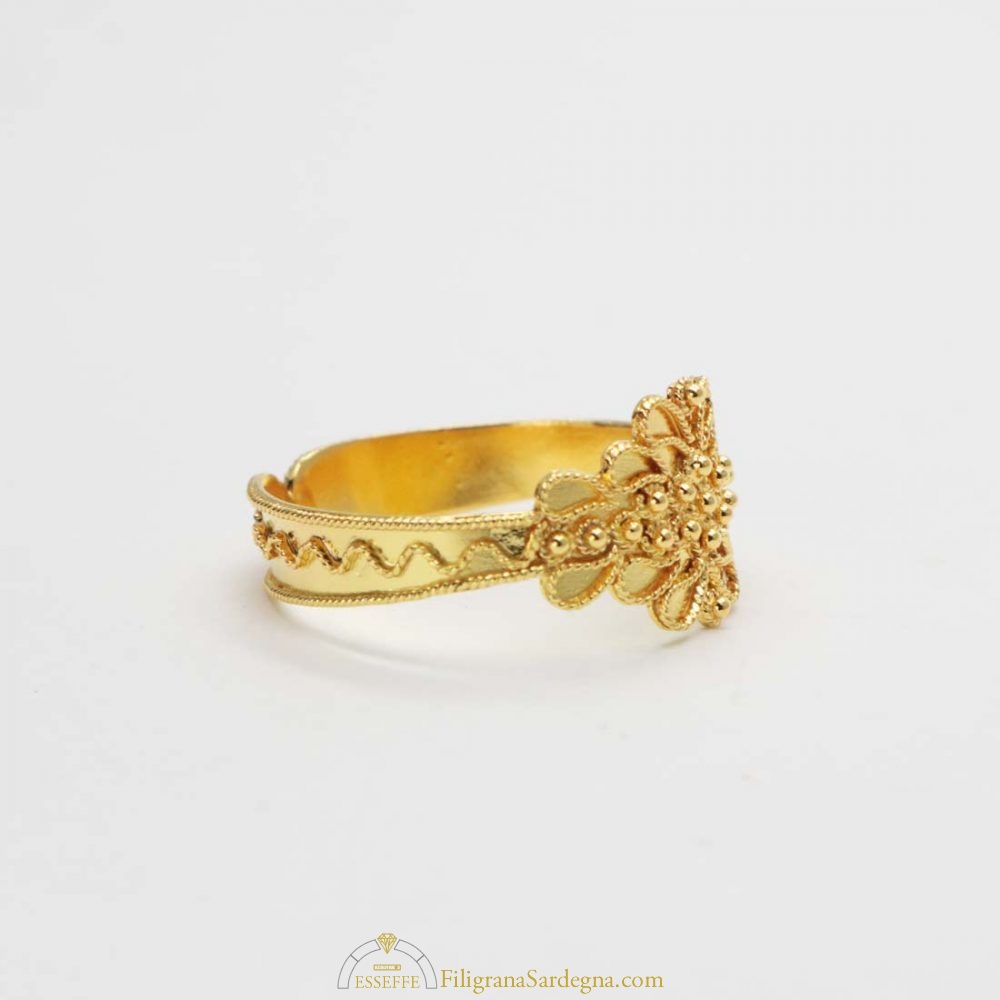 Fede sarda campidanese in filigrana d'oro - Gioielli Sardi Filigrana ...