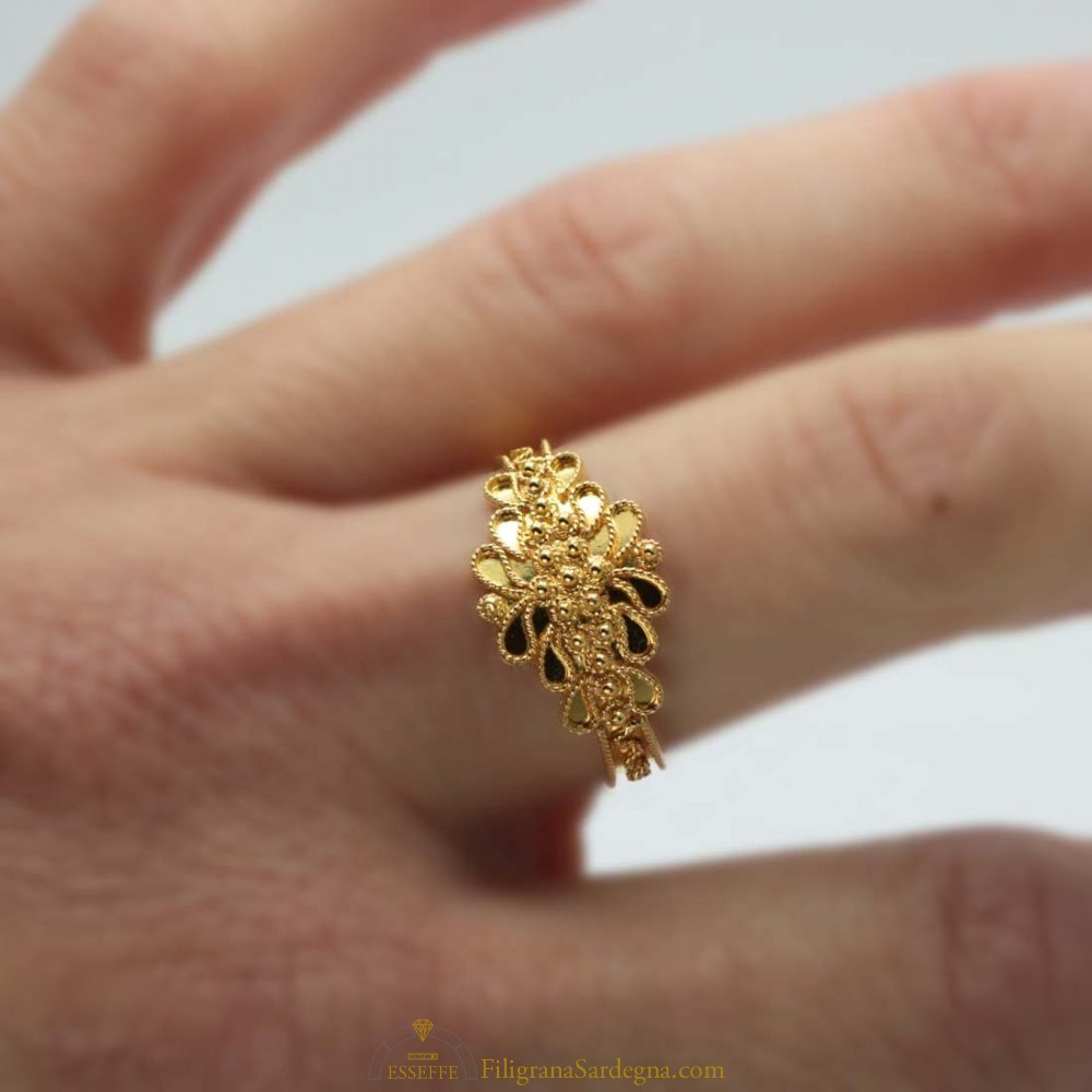 Fede sarda campidanese in filigrana d'oro - Gioielli Sardi Filigrana ...