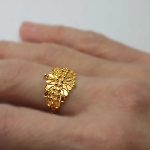 Fede sarda campidanese in oro a due file - Gioielli Sardi Filigrana ...